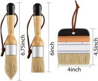 China 4.5in Stencil Chalk Paint Brush Set 3Pcs for sale