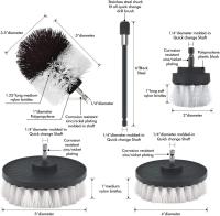 China ISO9001 White Drill Scrubber Brush Set 0.15mm Filament Diameter for sale