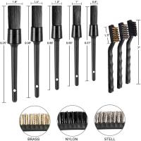 China 9pcs Auto Car Cleaning Brush Kit 10.4 Ounces Nylon Bristles for sale