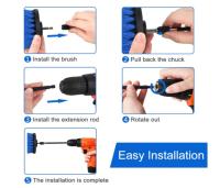 China Drill Cleaning Brush Attachment Set, Drill Scrubber Brush Cleaning Brush kit for Bathroom car Grout for sale
