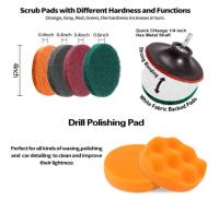 China 28 Piece Drill Brush Attachment Drill Scrubber Brush Drifferent Size and Hardness Premium Scrub Pads for sale