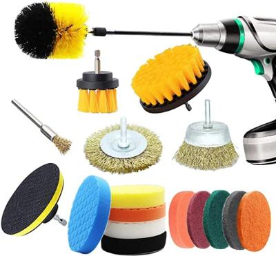 China 18 Sets Drill Sponge Scrub Brush 320g For Powerful Cleaning 20mm Filament Height for sale