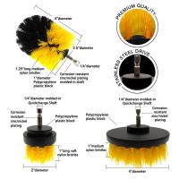 China 3Pcs/Set Electric Drill Scrubber Brush Plastic Round Cleaning Brush For Carpet Glass Car Tires Nylon Brushes for sale
