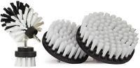 China White Soft Bristle Cordless Drill Attachment Cleaning Brush For Car Seats Carpet Leather for sale