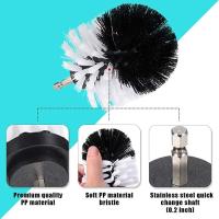 China White Soft Bristle Cordless Drill Attachment Cleaning Brush For Car Seats Carpet Leather for sale