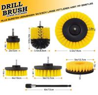 China 8pcs Yellow Drill Scrubber Brush for cordless screwdriver M10 for sale