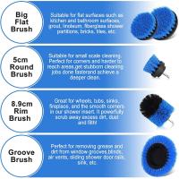 China 5cm Round Power Drill Cleaning Brush Set 6pcs Scrubber Kit With Extend Long Attachment for sale