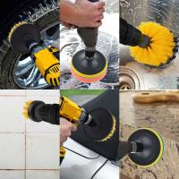 China Polypropylene Power Drill Scrubber Brush Set Electric Drill Cleaning Brush Tools 420g for sale