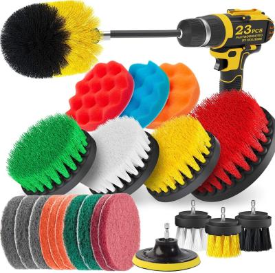 China 23Pcs Scrub Pad Drill Attachment Power Scrub Brush Kit 2 Pounds for sale