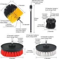 China 30 Piece Drill Brush Scrub Pads and Sponge with Extend Long Attachment for sale