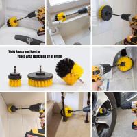 China 15pcs Drill Scrubber Brush Pads Attachment Set Compatible 18mm Plate Height for sale
