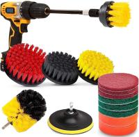 China 15pcs Drill Scrubber Brush Pads Attachment Set Compatible 18mm Plate Height for sale