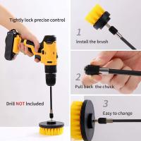 China Drill Brush Set  Power Scrubber Pad Sponge Kit with Extend Attachment for sale