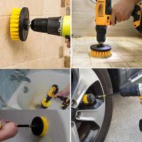 China 18 pieces brush attachment drill, rim brush set, power drill cleaning brush for sale