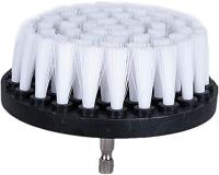 China 4inch Soft White Bristle Scrub Brush Electric Cleaning Brush For Drill for sale