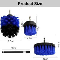 China M14 Shaft 4 Piece Power Scrub Drill Brush Set Medium Hardness 3.5in for sale