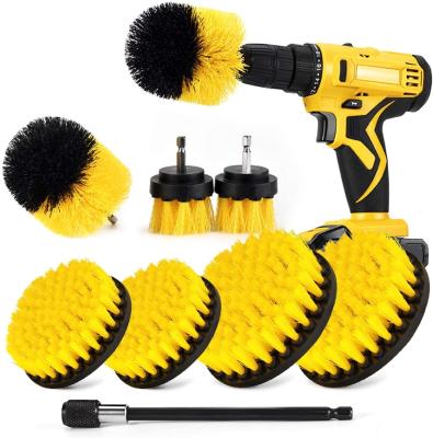 China Power Drill Brush Attachment Set Power Cleaning Scrub Brush All Purpose with Extend Long Attachment for Bathroom for sale
