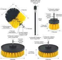 China Power Drill Brush Attachment Set Power Cleaning Scrub Brush All Purpose with Extend Long Attachment for Bathroom for sale