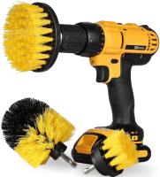 China Wheel Wash 10cm Tire Drill Brush 3 Piece Kit APLUS 360 Degree Cleaning Angle for sale