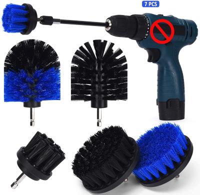 China Black & Blue Cleaning Drill brush for carpet tiles rims for sale