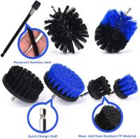 China Black & Blue Cleaning Drill brush for carpet tiles rims for sale