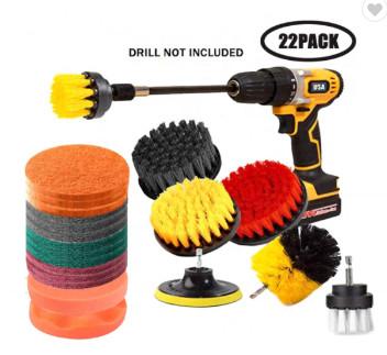 China 22pcs Power Drill Brush,Drill Scrubber Brush for car bathroom for sale