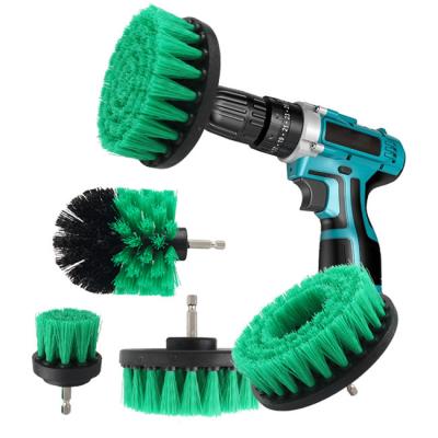 China Power Drill Brush Attachment Set Power Scrubber Brush Car Polisher Bathroom Cleaning Kit with Extender for sale