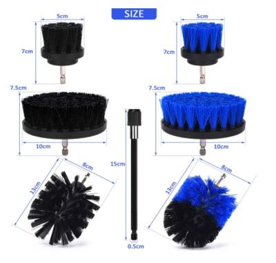 China 7pcs Nylon Power Drill Brush Attachments 0.35kg For Grout for sale