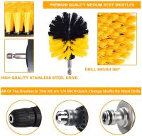 China Sustainable Car Cleaning 6Pcs Power Drill Brush Kit 9cm Medium Hard for sale