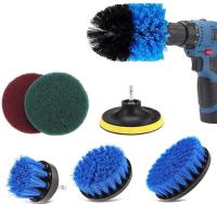 China 7pcs Drill Brush Scouring Pad Attachments for Bathroom Kitchen Cleaning for sale