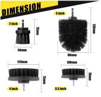 China 5pcs Nylon Electric Black Power Drill Brush Grout Cleaning 5.5inch for sale