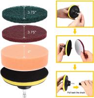 China Nylon 12pcs Polypropylene Power Drill Brush Scrubber Set 430g for sale