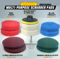 China 5cm Power Drill Brush Scrub Pads 18Pcs Set With Long Reach Attachment for sale