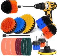 China Scrubber Drill Cleaning Brush Attachment Set Drill Cleaning Brush with Extend Long Attachment for sale