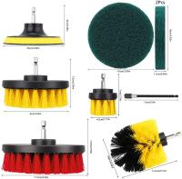 China 8pcs Drill Cleaning Brush Set Scrubber 3.5in Cleaning Bathroom for sale