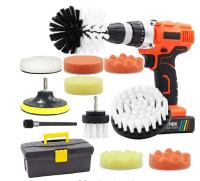 China 13cm 13Pcs Soft Drill Brush Attachment Set 1.5kg Efficient Cleaning for sale