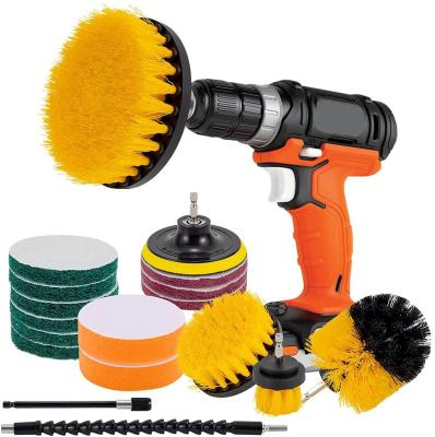 China 18Pcs Electric Drill Brush Set Kits 302g For Cleaning Tile for sale