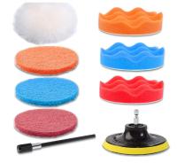 China 25Pcs Car Cleaning Drill Brush Set 1.5kg Buffing Sponge Pads M10 for sale