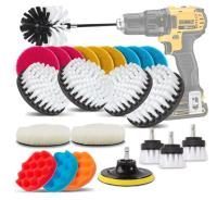 China 25Pcs Car Cleaning Drill Brush Set 1.5kg Buffing Sponge Pads M10 for sale