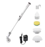 China 2150mah Electric Spin Scrubber Cleaning Brush 3.65v Floor Scrubbing 3 Replaceable Heads for sale