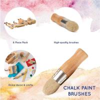 China Diameter 50mm Chalk Paint Brush Set 6pcs 100% Natural Bristle Wax Brush for sale