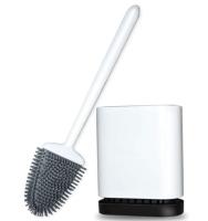 China UKAS Certified Flexible Silicone Toilet Cleaning Brush Set Deep Cleaning Polypropylene for sale