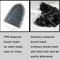 China UKAS Certified Flexible Silicone Toilet Cleaning Brush Set Deep Cleaning Polypropylene for sale