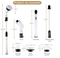 China 3lb Rechargeable Electric Rotary Brush Cordless Bathroom Scrubber Polypropylene for sale