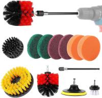 China 11pcs Nylon Drill Cleaning Brush Set 100mm Outside Diameter for sale