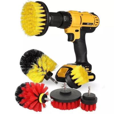 China 6pcs/set Drill Power Scrub Clean Brush For Leather Plastic Wooden Furniture Car Interiors Cleaning Power Scrub for sale