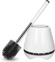 China 6.7*6.7*7.3 Toilet Brush Holder Set With Tweezers Cleaning 10.9 Ounces for sale
