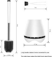 China 6.7*6.7*7.3 Toilet Brush Holder Set With Tweezers Cleaning 10.9 Ounces for sale