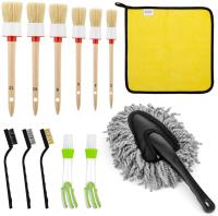 China 13pcs Car Detail Brush Set 0.32g Cleaning Towel SGS Regular Size for sale