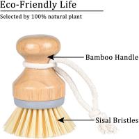 China ODM Bamboo Kitchen Scrub Brush Set Fiber Palm Bristles ISO9001 for sale